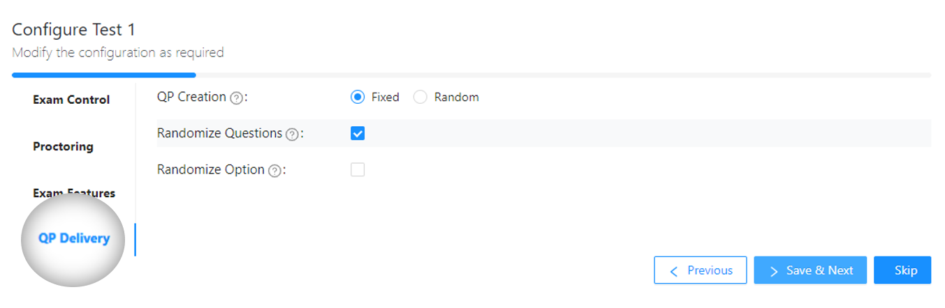 How to Configure an Exam
