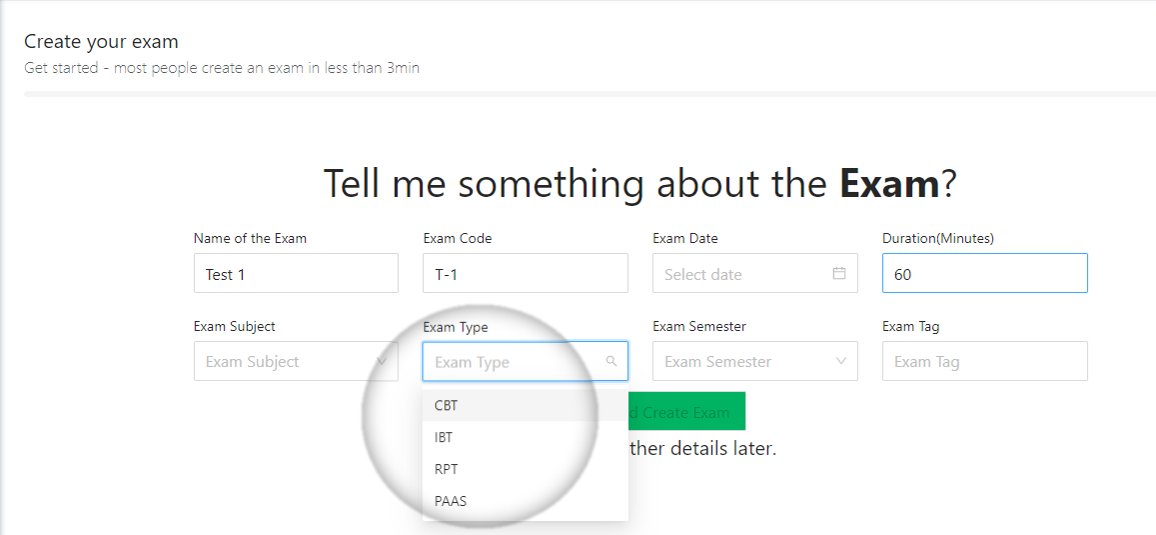 How to Create an Exam